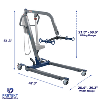 Protekt 600 Electric Full Body Patient Lift – Heavy Duty Hoyer-Style ...